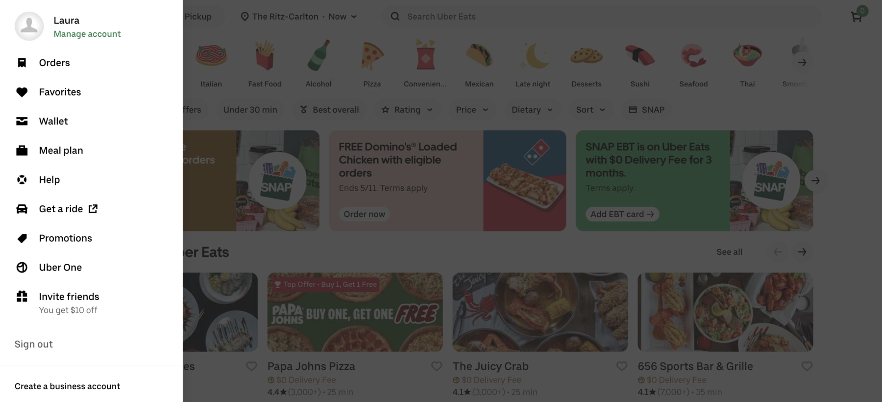 promo code uber eats