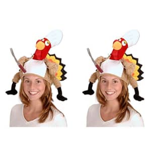 Beistle Unisex Plush Chef Turkey Hats, 2 Pieces Thanksgiving Dinner ...