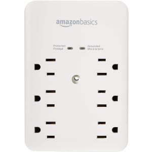 Amazon Basics 8-Outlet 6-Foot Power Strip Surge Protector for $22 ...