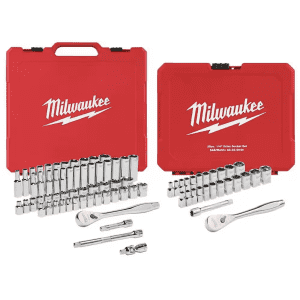 Milwaukee 3/8" & 1/4" Drive SAE / Metric 81-Piece Mechanics Tool Set for $125 - 48-22-9008-48-22 ...