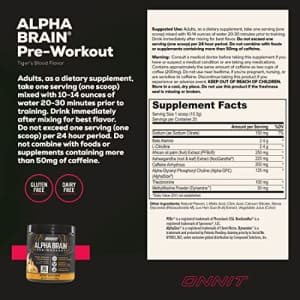 ONNIT Alpha Brain Pre-Workout - Yuzu Peach (20 Serving Tub) for $52 ...