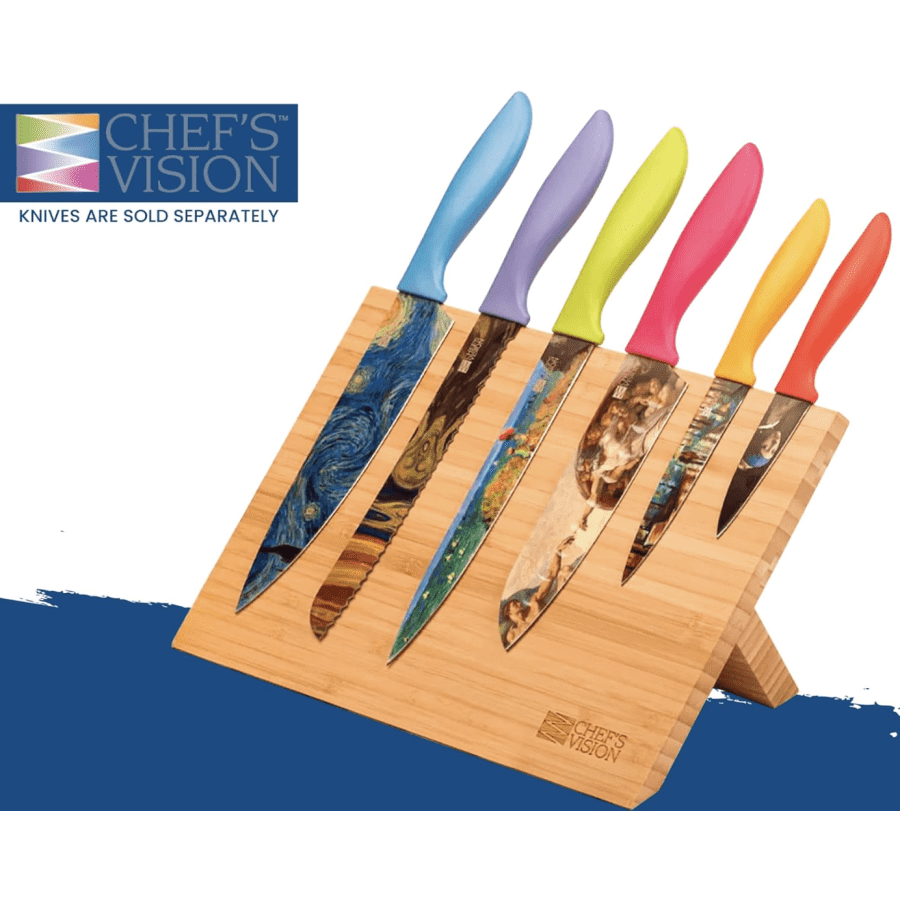 Chef's Vision Bamboo Magnetic Knife Block: $12.78