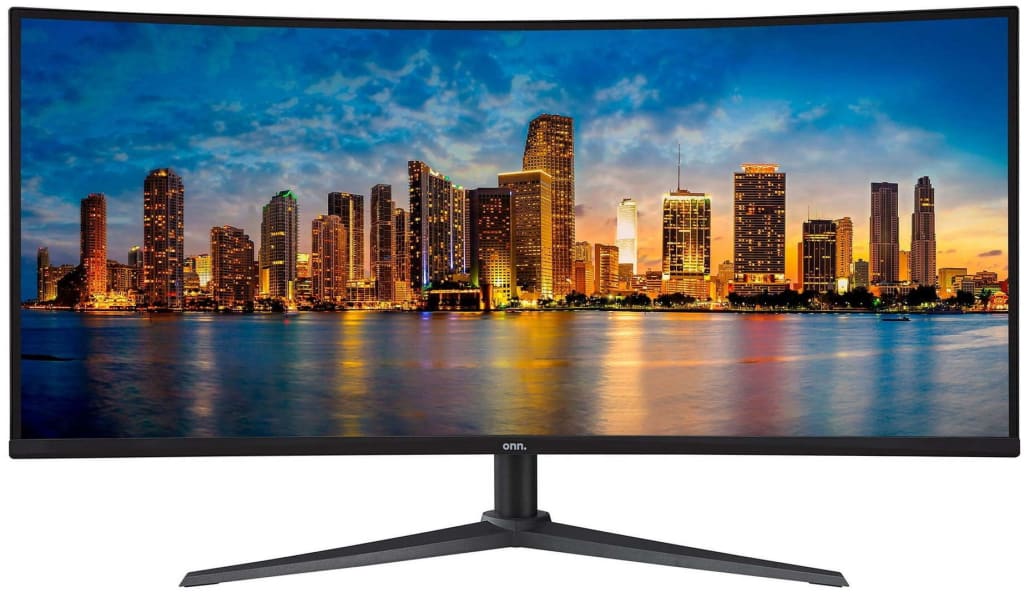 Onn 34" 1440p 100Hz Curved Ultrawide LED Monitor for $165 - 100133217