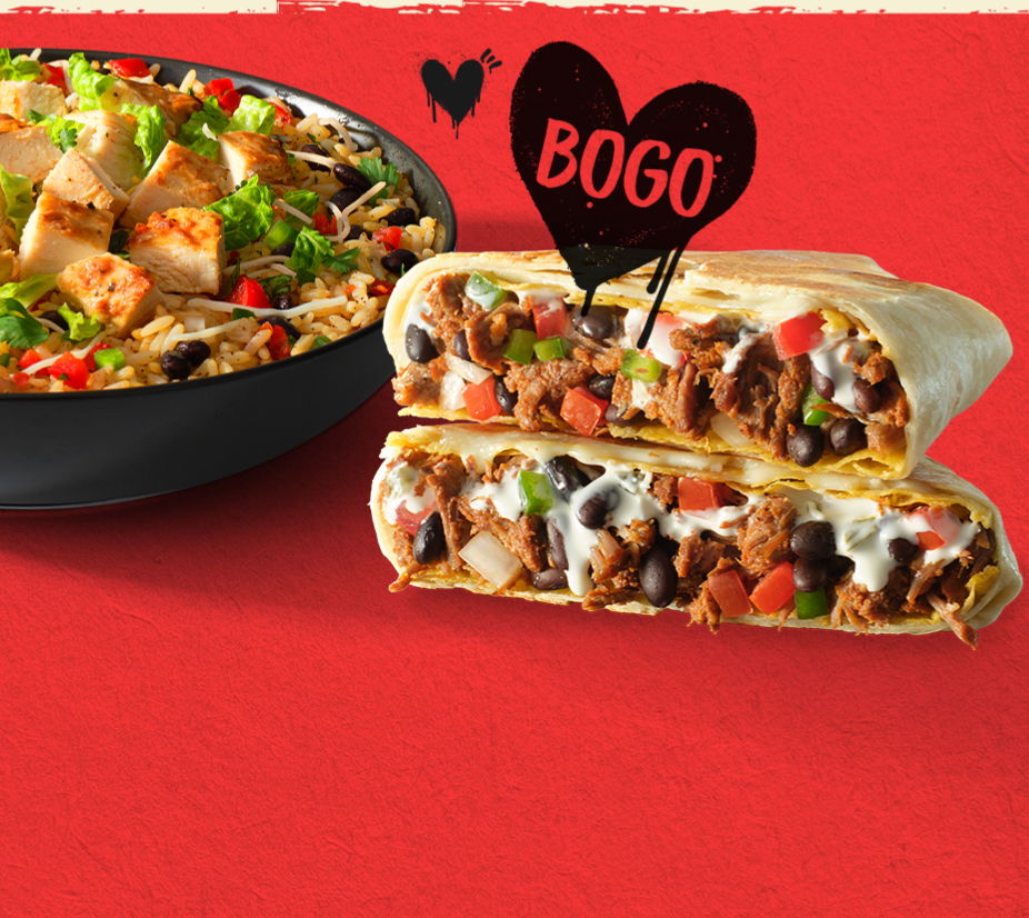 Moe's Southwest Grill Entrees: Buy one get one free