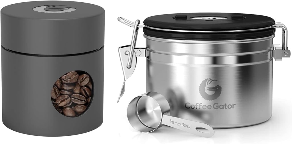 Coffee Gator 11-oz. Stainless Steel Canister w/ 4-oz. Mini Travel ...