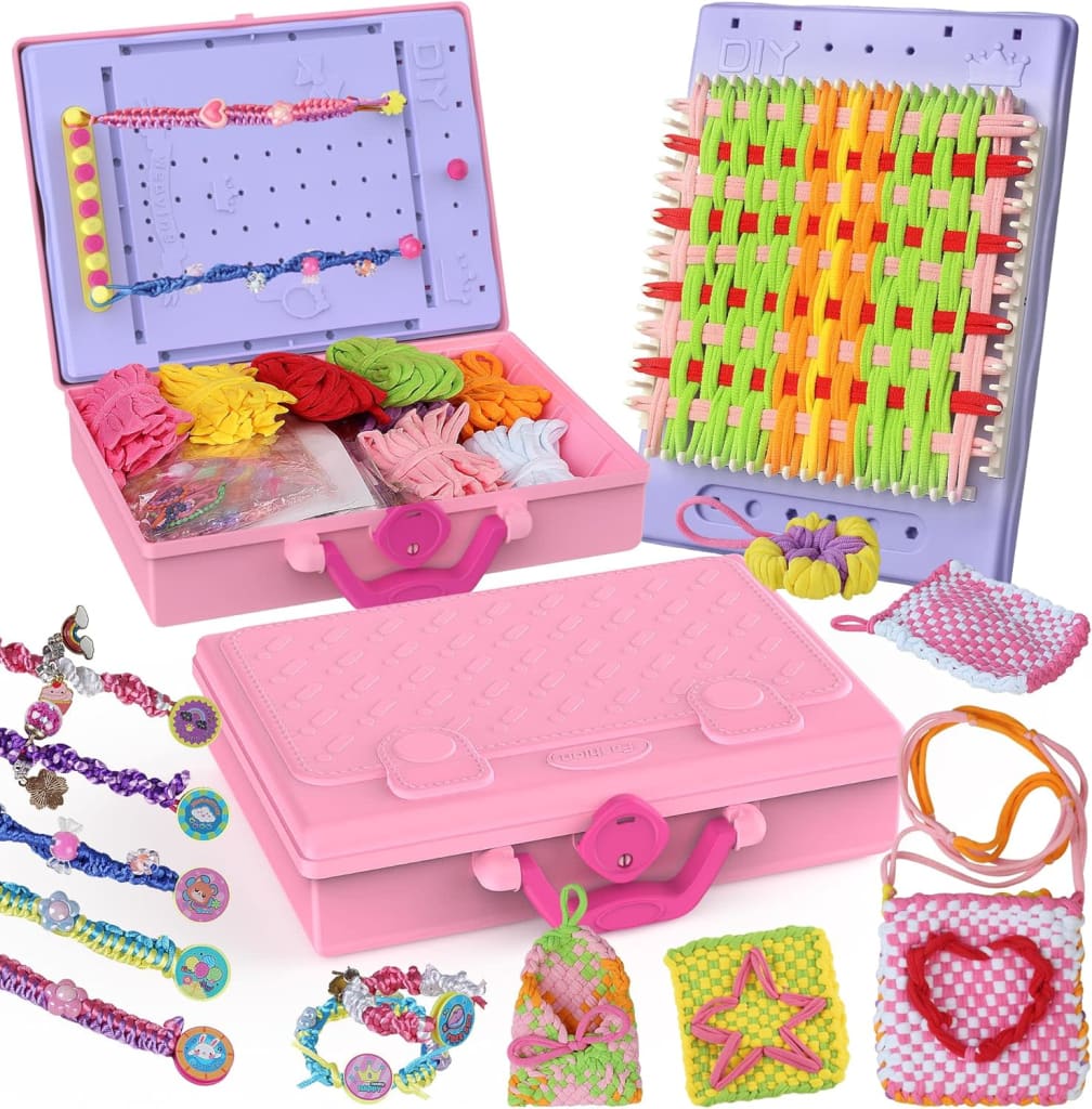 3-in-1 400-Piece+ Weaving Loom Crafts Kit: $19.95