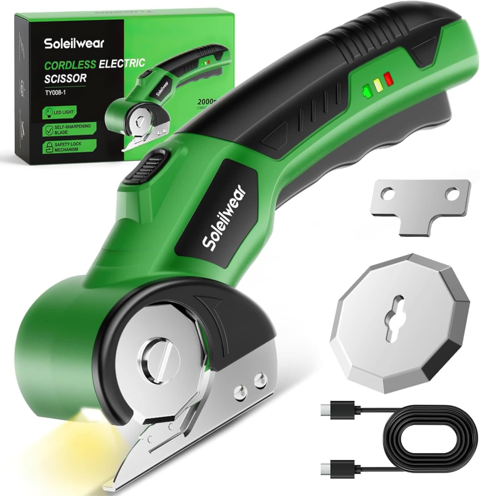 Soleilwear 4V Cordless Electric Scissors w/ 2 Blades: $19 w Prime