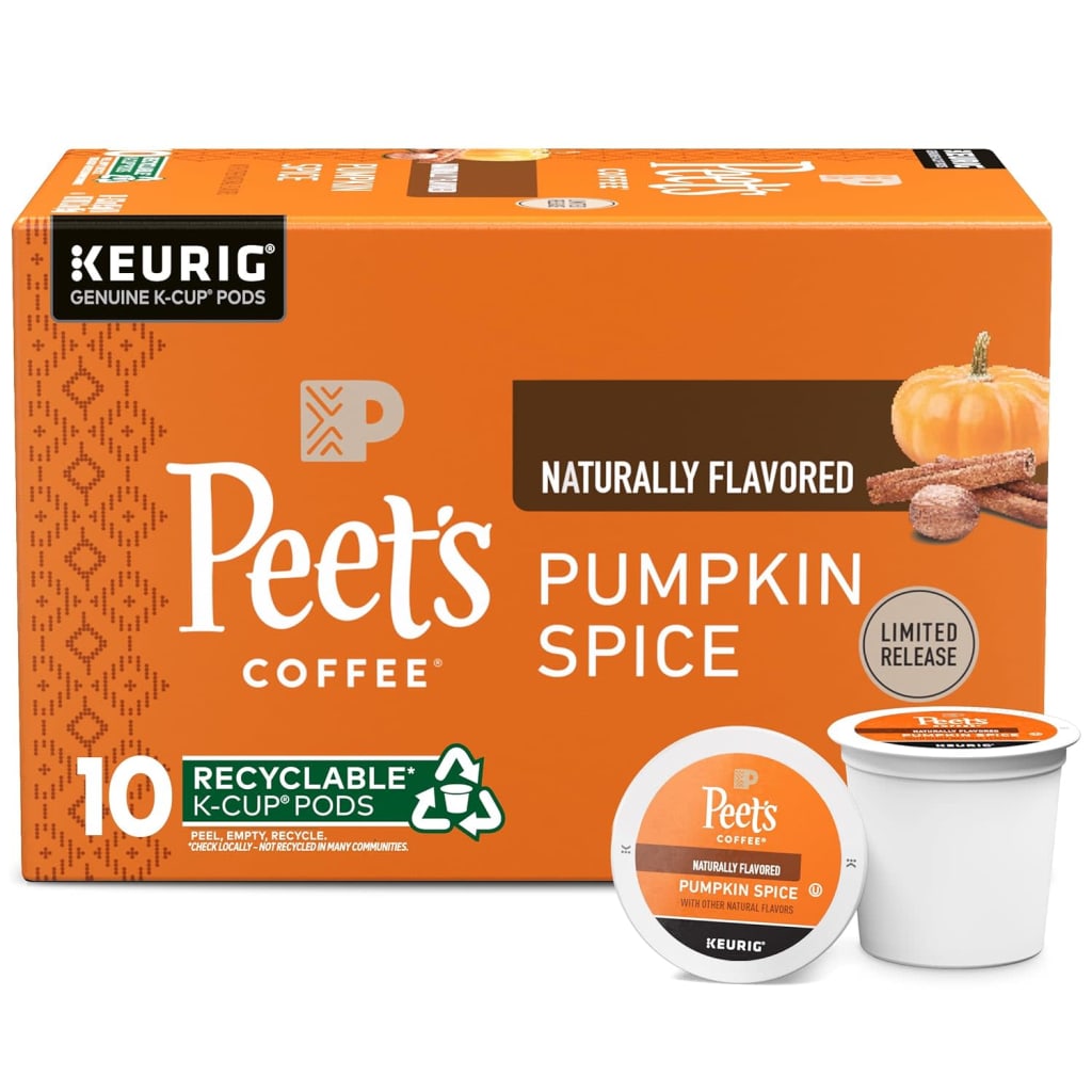 Peet's Coffee 10-Count Pumpkin Spice Light Roast Keurig K-Cup Pods: $7.48