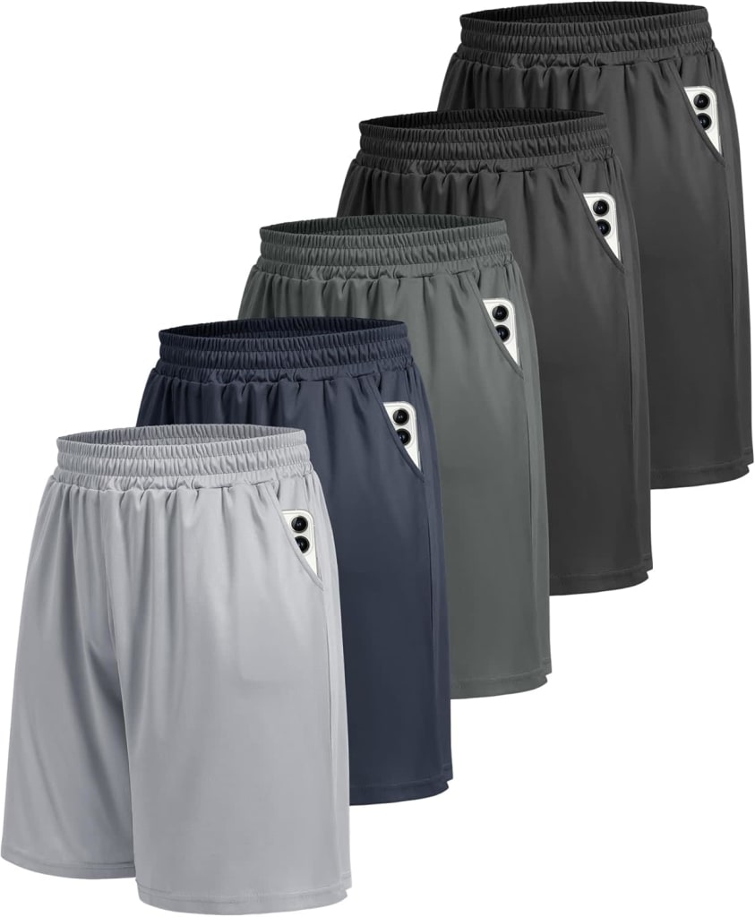 Men's Gym Shorts 5-Pack: $22.79