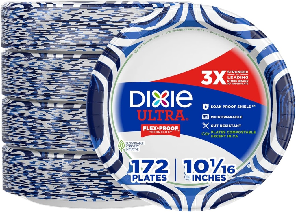 Dixie Ultra 172-Count Large 10" Paper Plates: $19