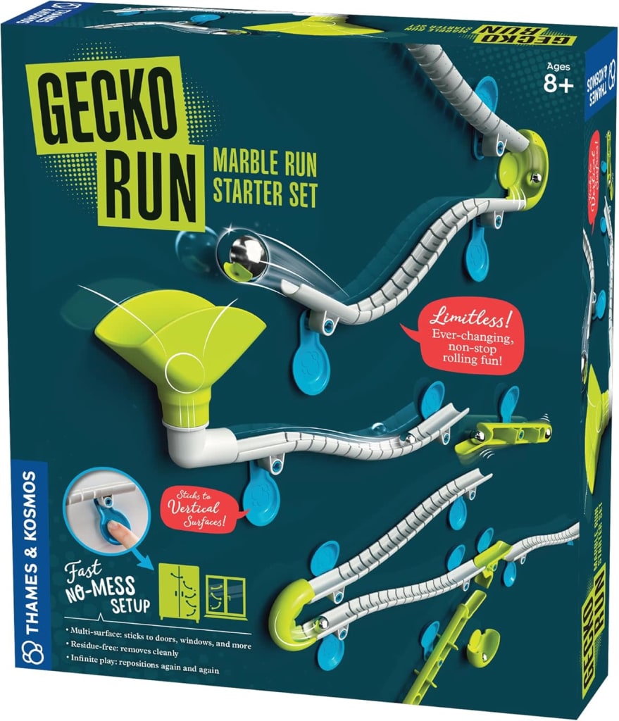 Thames & Cosmos Gecko Run 63-Piece Vertical Marble Run Set: $13.90