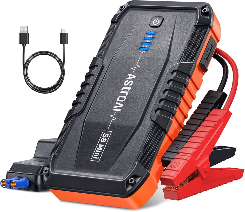 AstroAI S8 Mini Portable Car Battery Jump Starter: $25 w/ Prime ...