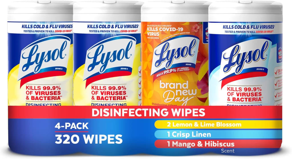 Lysol 80-Count Disinfecting Wipes 4-Pack: $9 via Subscribe & Save w ...