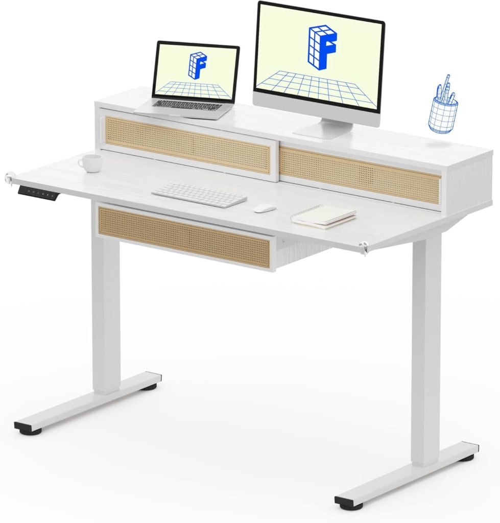 Flexispot 48" Adjustable Standing Desk with Drawers: $159.99