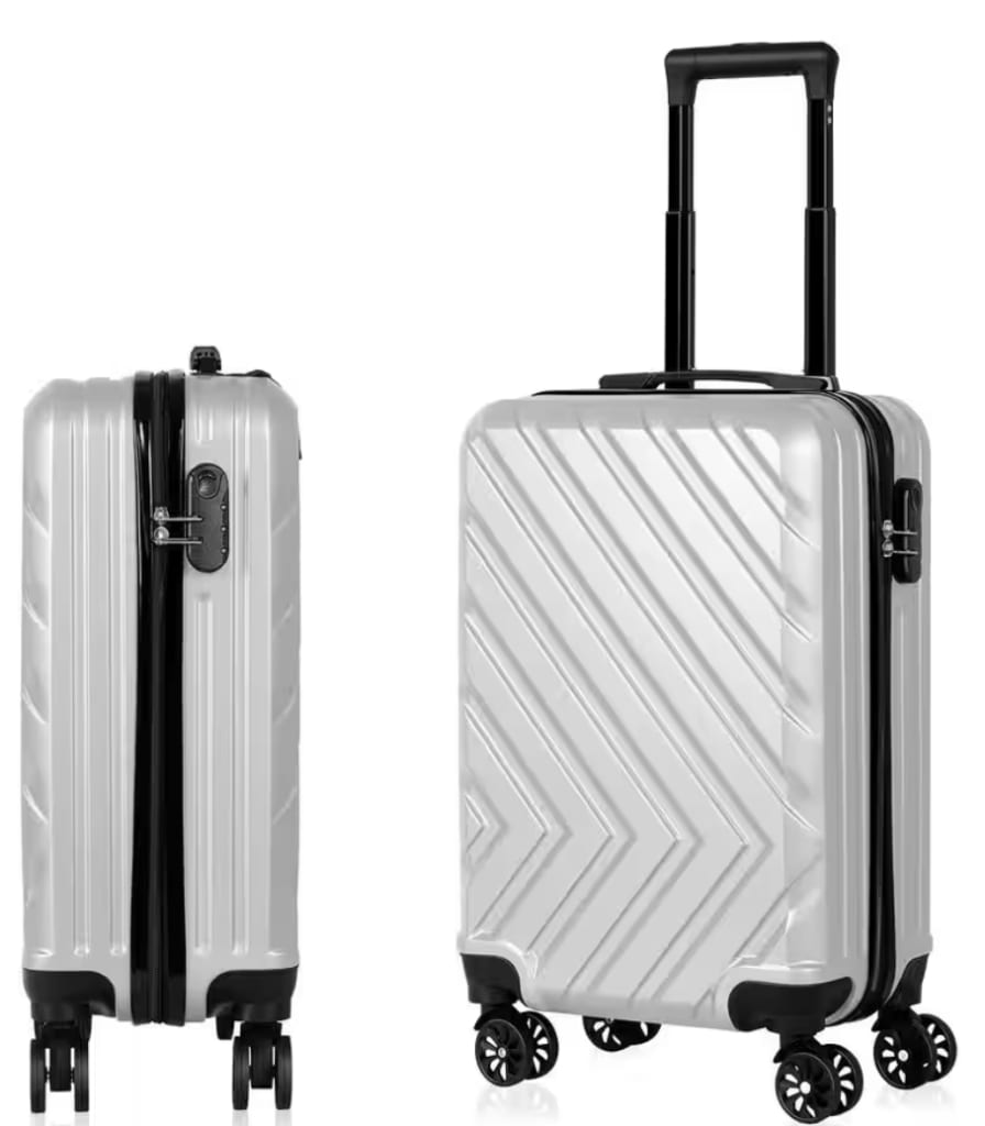 Hikolayae 20" Hardside ABS Spinner Carry-On w/ Lock: $24 - H03-SILVER-20
