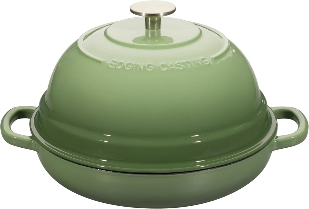 Edging Casting 6-Quart Enameled Cast Iron Dutch Oven Pot with Lid: $60 ...