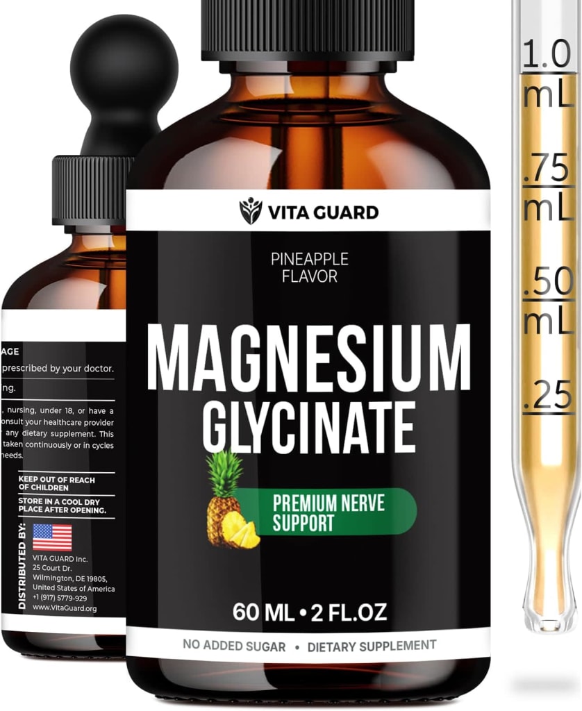 Vita Guard 500mg High-Absorbtion Magnesium L-Threonate Liquid Drops ...