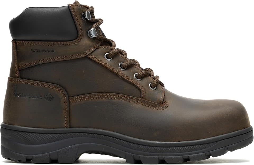 Wolverine Men's Carlsbad Waterproof Steel Toe 6" Construction Boots: $50