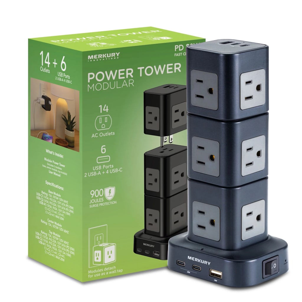 Merkury Modular Power Tower: $24.47 - MI-PST01-101W