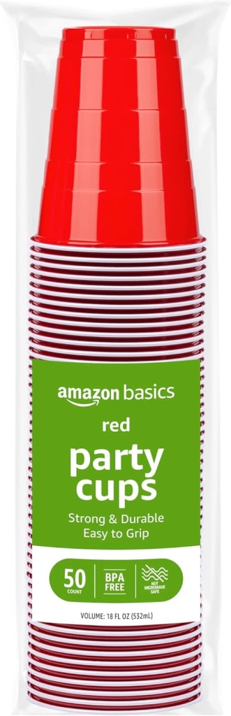Amazon Basics 50-Count 18-oz. Disposable Plastic Party Cups: $3.66 via ...