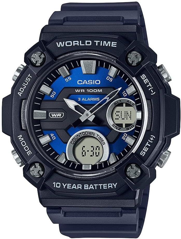 Casio AEQ120W Series Men's Analog Digital Watch: $29