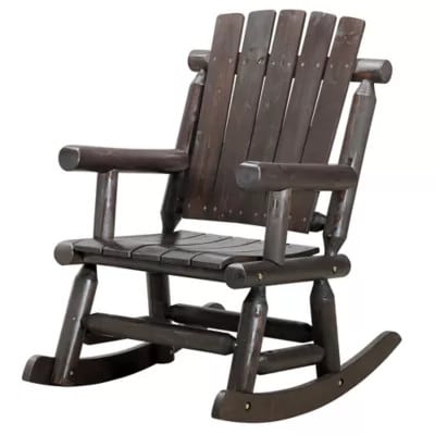 Red Shed Stained Log Rocker: $99.99 - SS-2201