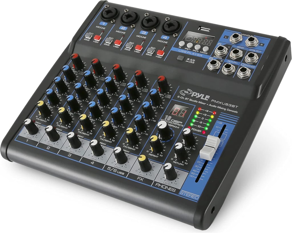 Pyle 6-Channel Audio Mixer with Bluetooth & USB: $78.99