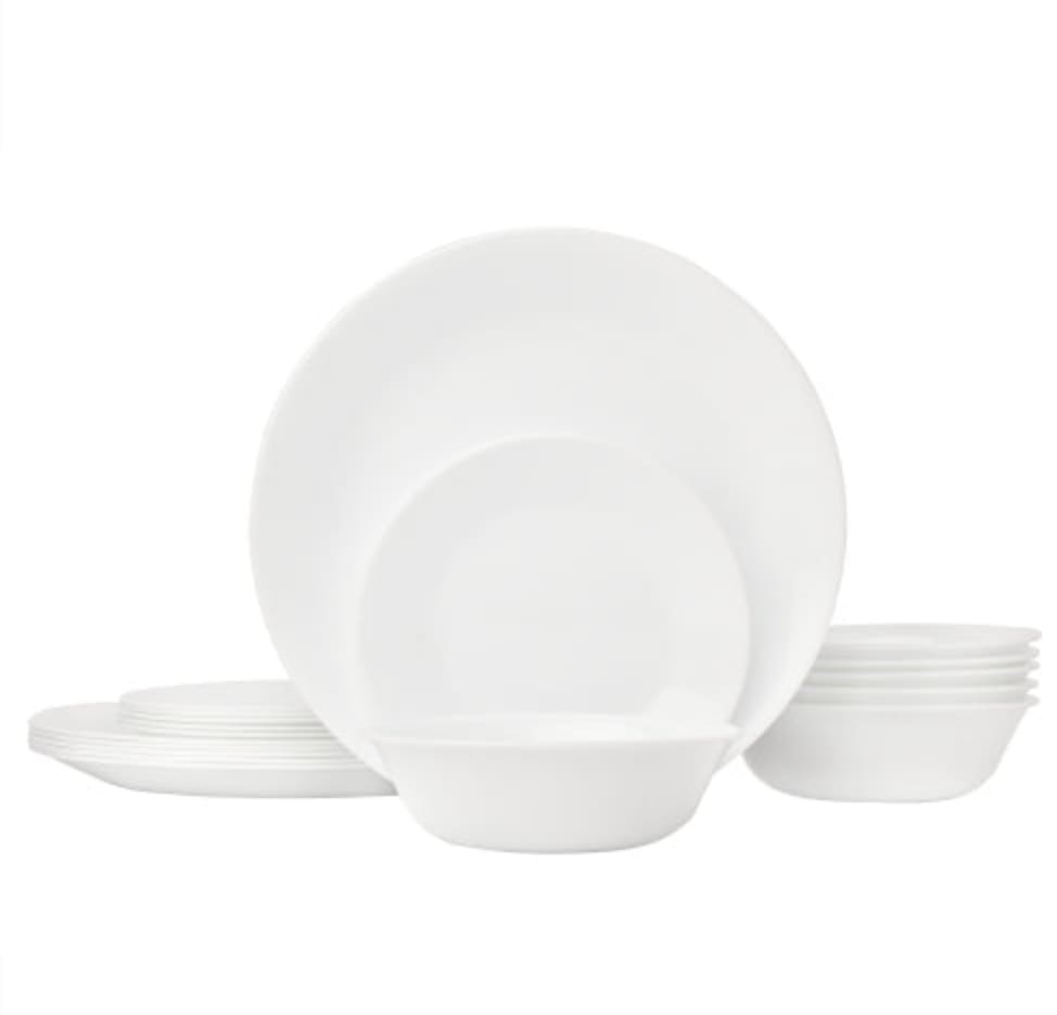 Corelle 12-Piece Square Dinnerware Set: $60