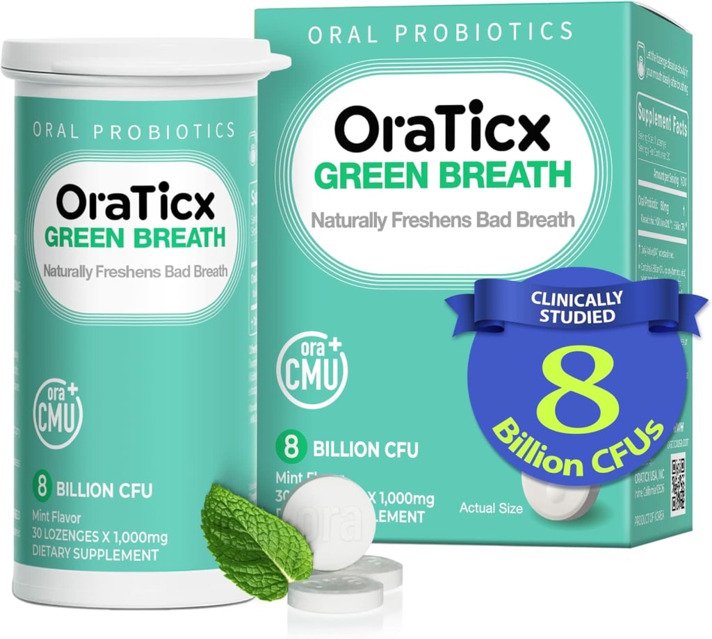 OraTicx Green Breath Oral Care Probiotics Lozenges 30-Pack: $12.04