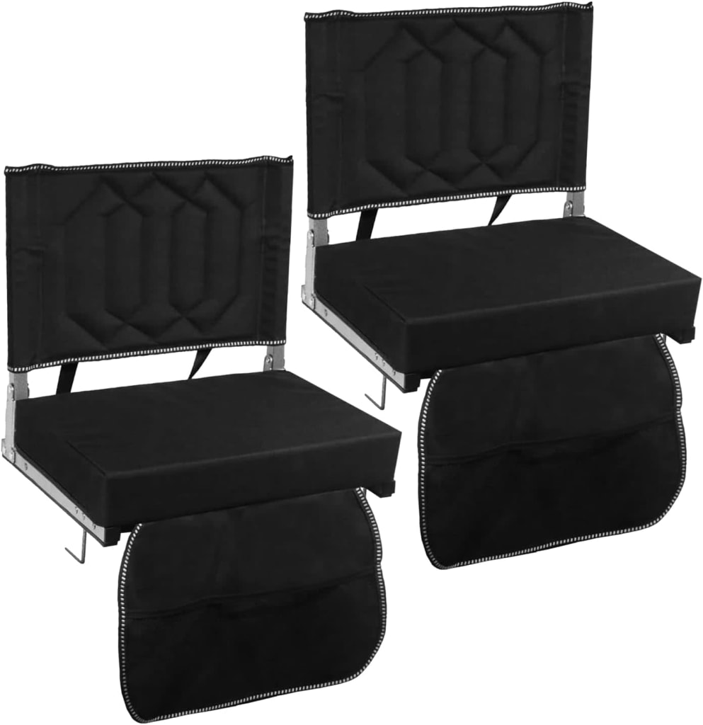 Portable Folding Stadium Chair with Support: $47.59