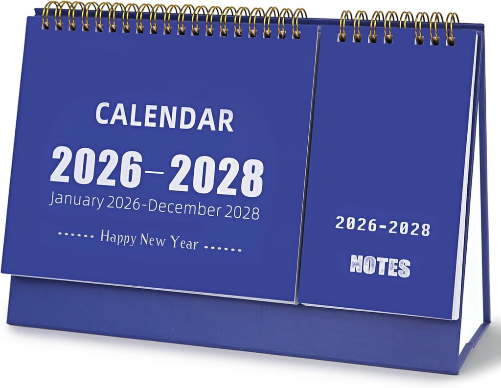 2026-2028 Small Desktop Flip Calendar: $4.99