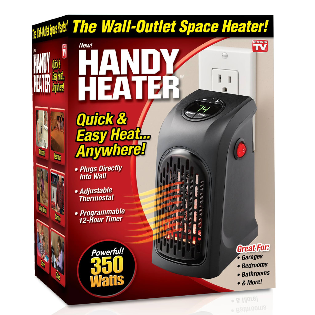 Ontel Handy Heater Wall-Outlet Space Heater: $12.29 - HHPKG30516