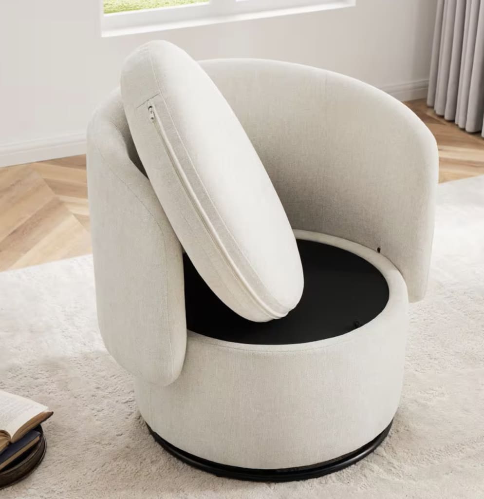 Spruce & Spring Ethan Modern Swivel Accent Chair with Storage: $139 - SS72953-G0402190-VC