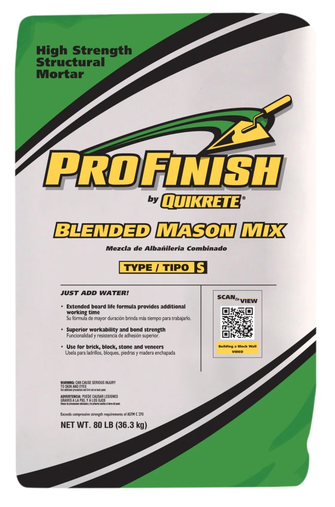 Quikrete ProFinish Mason Mix 80-lbs. Mortar mix: $9