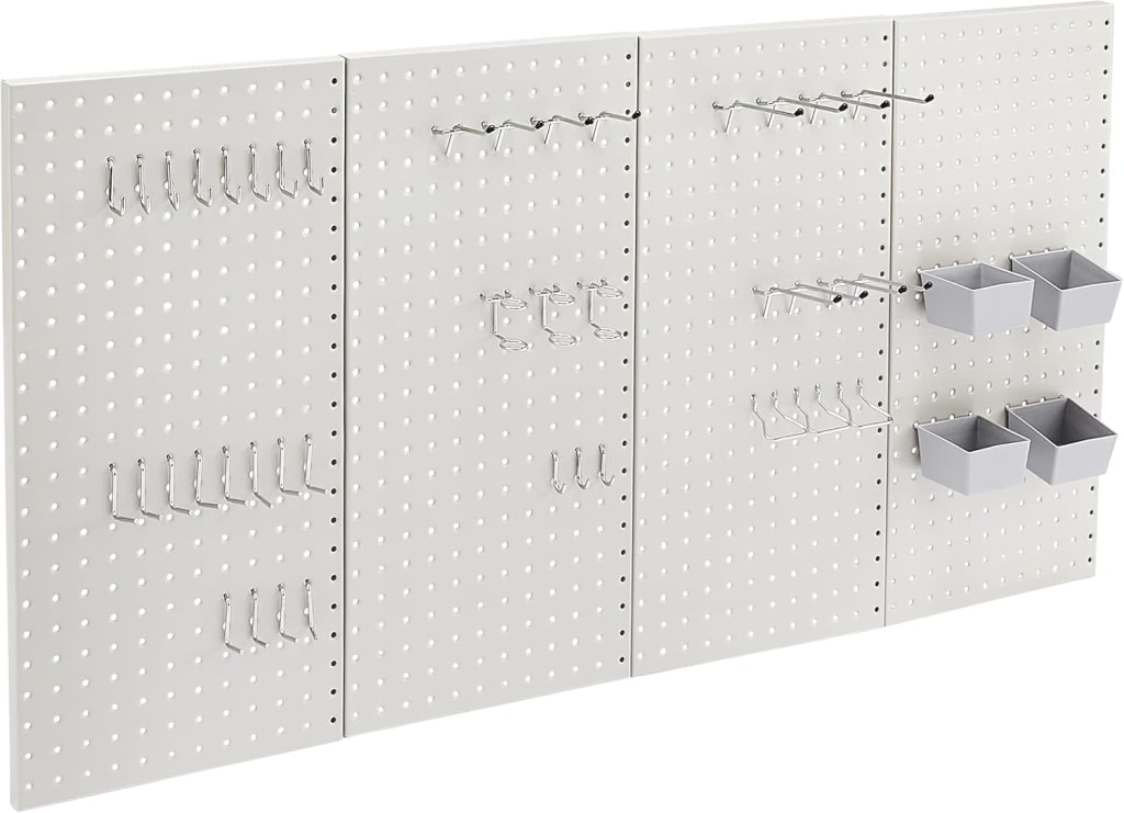 Amazon Basics Rectangular Metal Pegboard Kit: $36