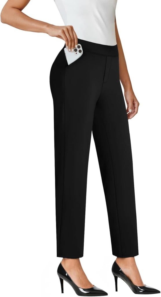 Copyleaf Women's High Waisted Ankle Dress Pants: $13 w/ Prime