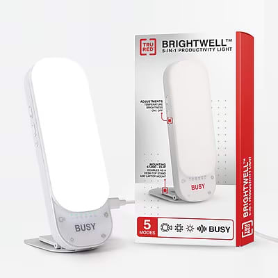 Tru Red Brightwell 5-in-1 Productivity LED Desk Light: $30