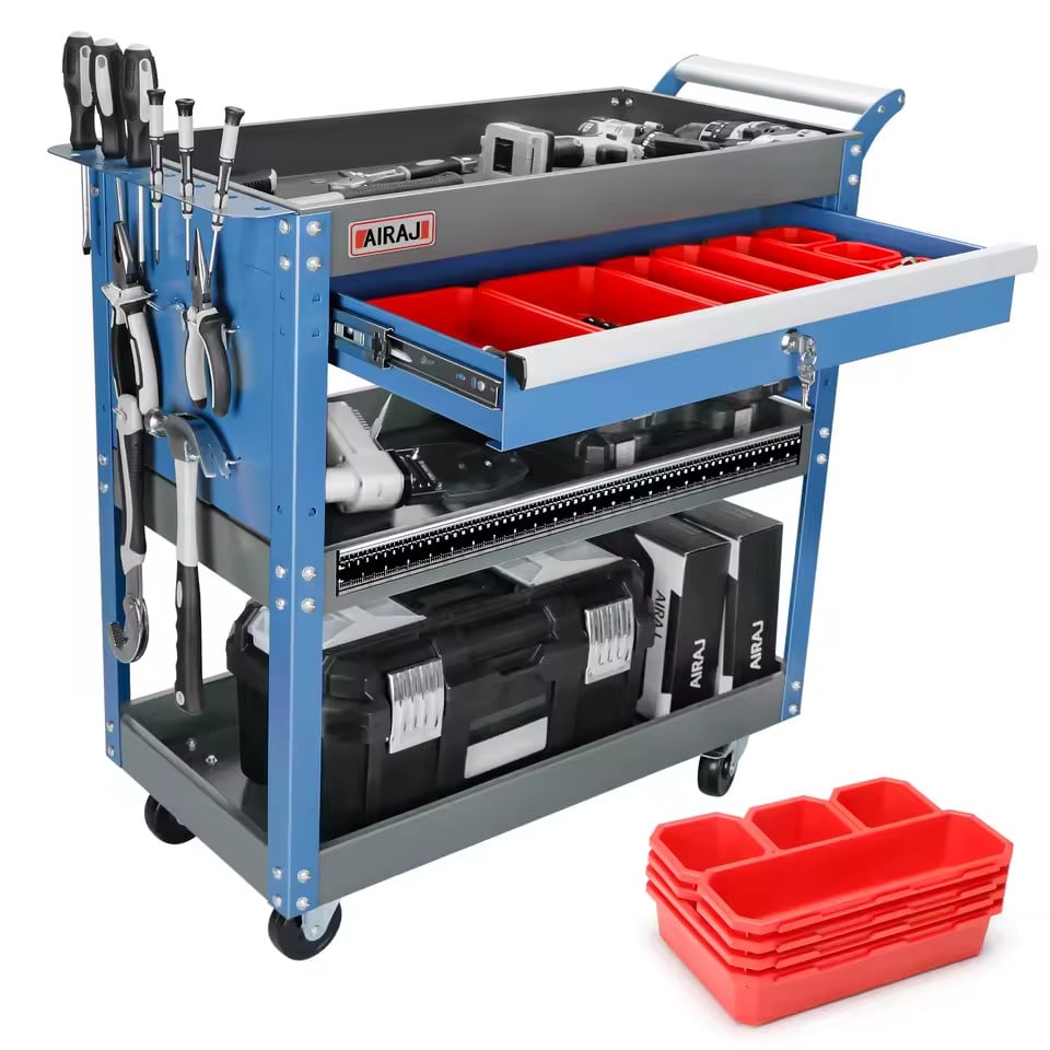 3-Tier Metal Rolling Tool Cart: $66.65