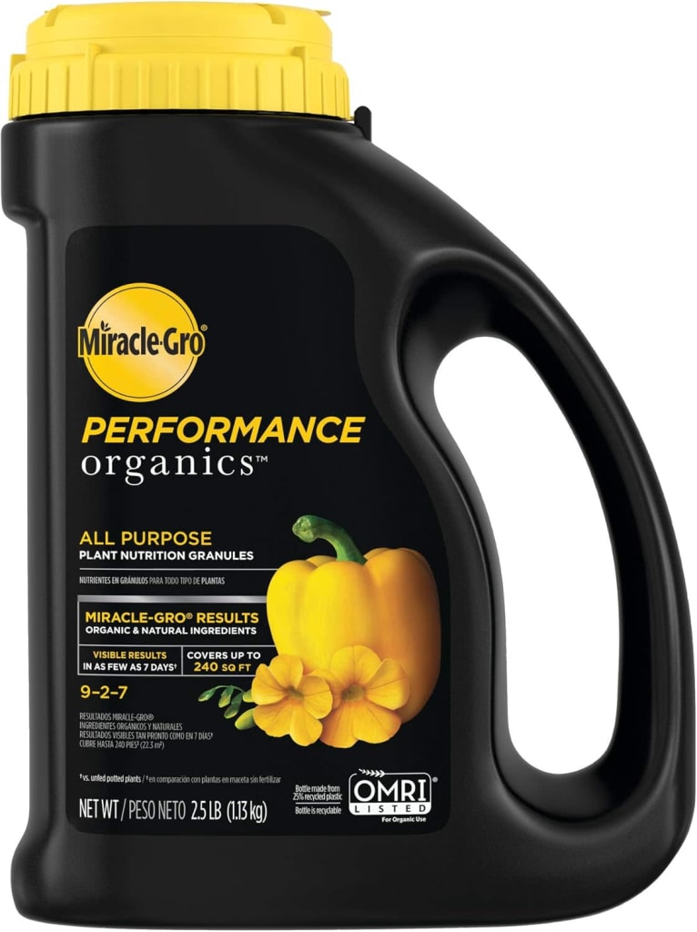 Miracle-Gro 2.5-lb. Performance Organics All Purpose Plant Nutrition ...