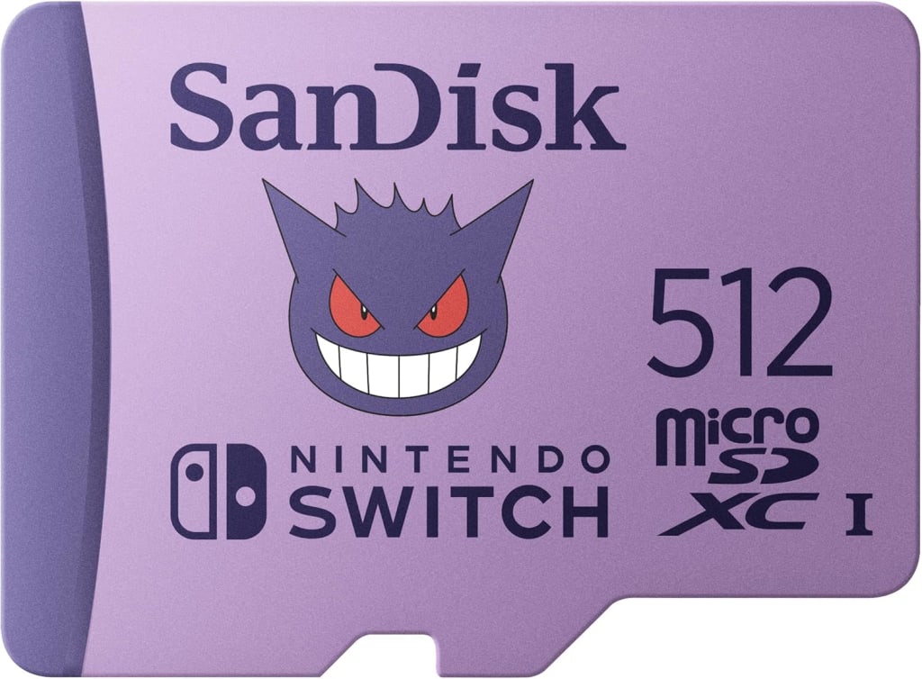 SanDisk 512GB Pokémon Gengar microSDXC Card for Nintendo Switch: $51 ...