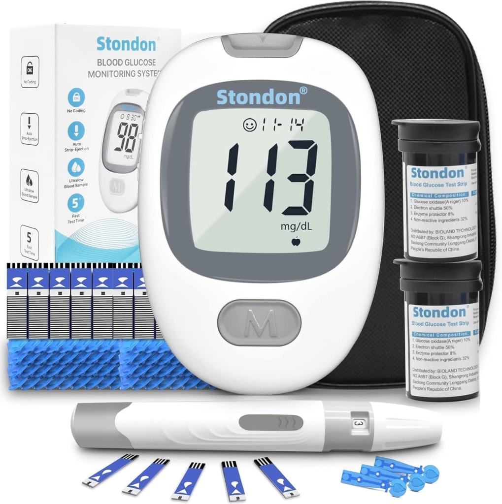 Stondon G430 Blood Glucose Monitor Kit 100-Strips: $11.99
