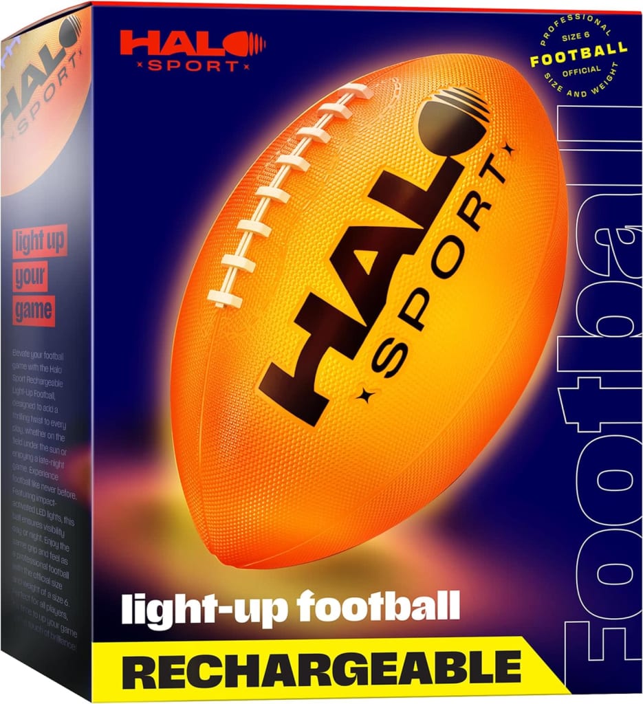 Halo Sport Rechargeable Light Up Football: $14.99