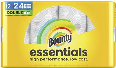 Bounty Essentials Select-A-Size Double Roll Paper Towels 12-Rolls Pack ...