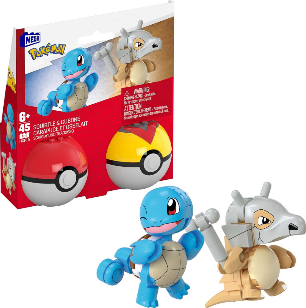 Mega Pokémon Poké Ball Squirtle & Cubone Building Toy Kit: $6.89 - HXP15