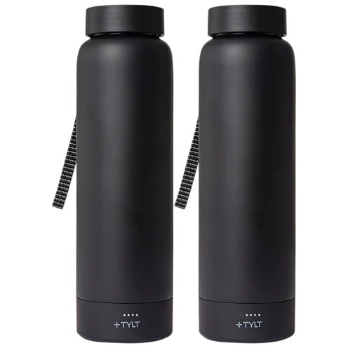TYLT 24-oz. Power Bottle 2.0 w/ Wireless Charging Power Bank 2-Pack: $20