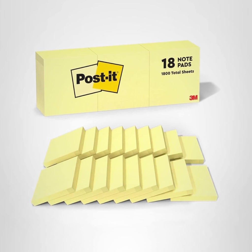 Post-it Sticky Notes Pads 18-Pack: $14 w/ Prime - B005TDHFEW