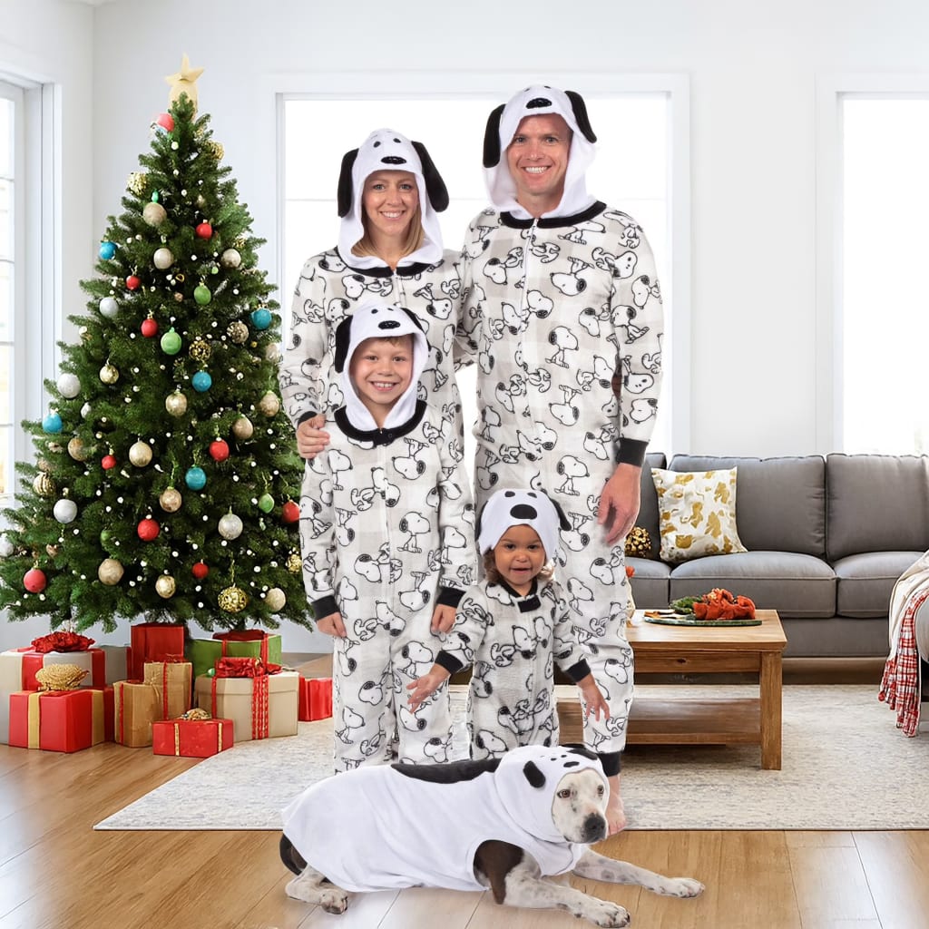 Peanuts Snoopy Fleece Matching Family Pajamas: Pets for $7, Kids for ...