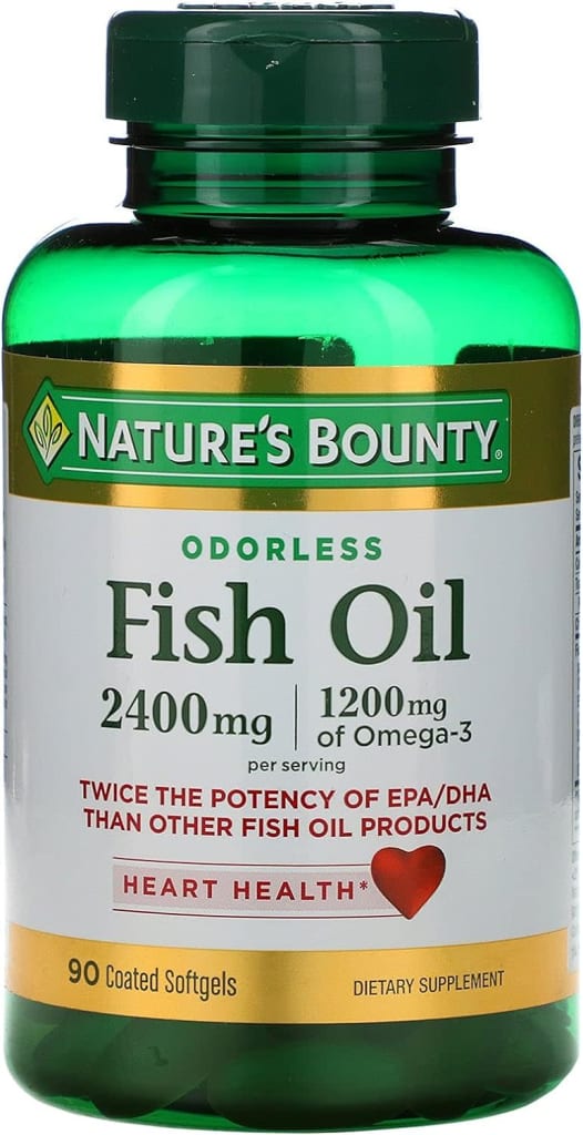 Nature's Bounty Odorless Fish Oil 2400mg 90-Count Capsules: $8.60 w ...