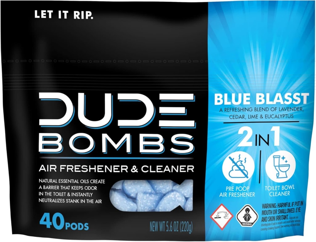 Dude Wipes Dude Bombs Toilet Stank Eliminator 40-Pack: $7.42 w/ Sub & Save