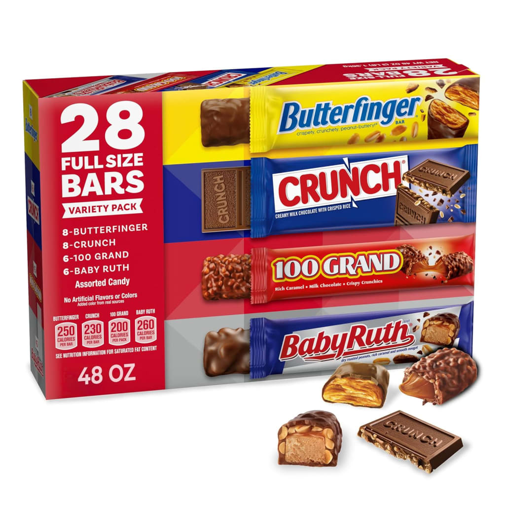 Assorted Full-Size Candy Bars 28-Pack: $29.08